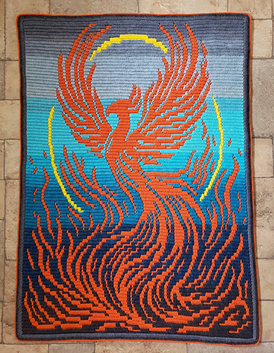 Ravelry: Rise Above Phoenix Blanket pattern by Marissa Tetmyer