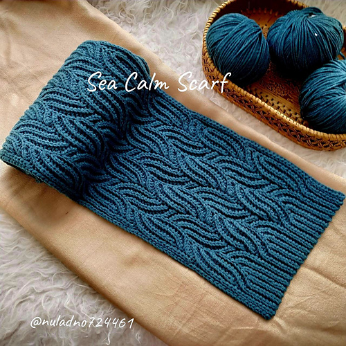 Ravelry: Sea Calm Scarf pattern by Liudmyla Hefny