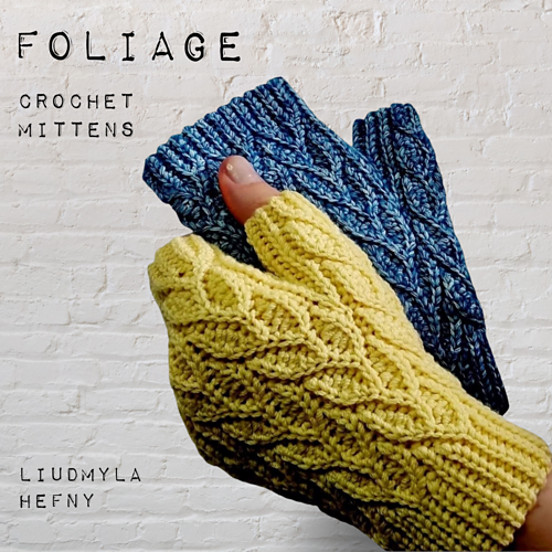 Ravelry: Foliage crochet mittens pattern by Liudmyla Hefny