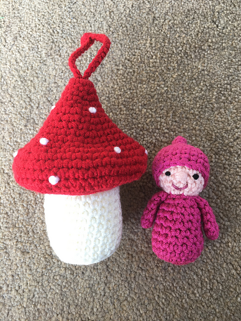Ravelry: Toadstool Pocket Pal & Poem pattern by Laura Sutcliffe