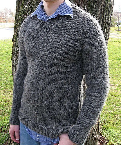 Ravelry: Men's Bulky V-Neck Sweater pattern by Kris Percival