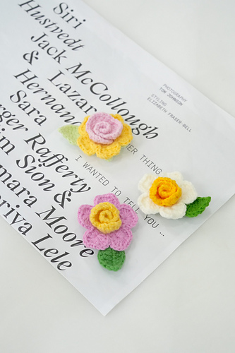 Ravelry: Crochet Rose Applique pattern by Loopara Crochet