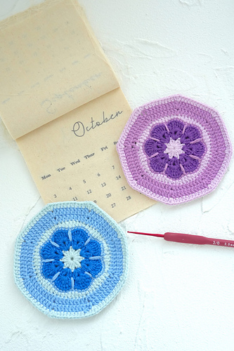 Ravelry: Crochet Octagon Granny Square (Style III) pattern by Loopara ...