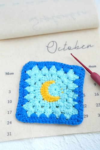 Ravelry: Crochet Moon Granny Square Style II pattern by Loopara Crochet