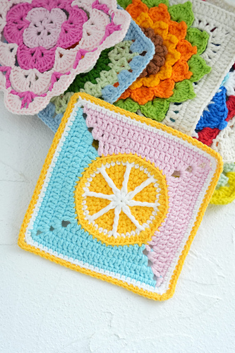 Ravelry: Crochet Lemon Granny Square pattern by Loopara Crochet