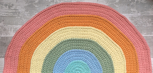Ravelry: Pastel Rainbow Rug pattern by Loopsan