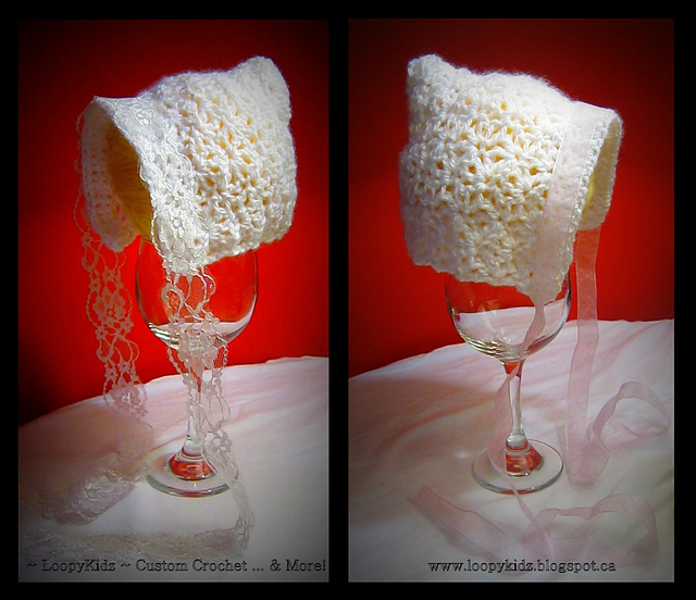 Ravelry: Charlotte's Web Laced Bonnet NEWBORN pattern by Megan Jackson