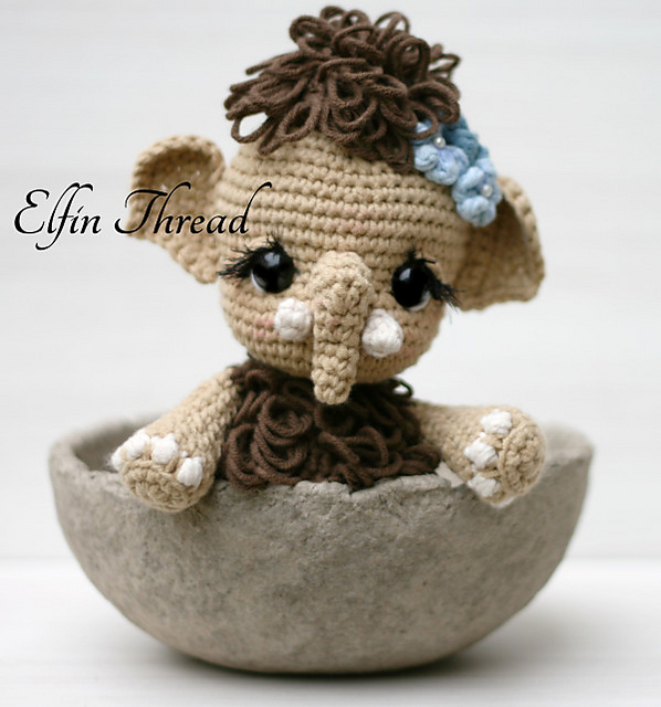 Ravelry: Maura the Chibi Mammot pattern by Elfin Thread