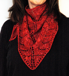 Ravelry: LDAS's because-I-NEED-something-red shawl
