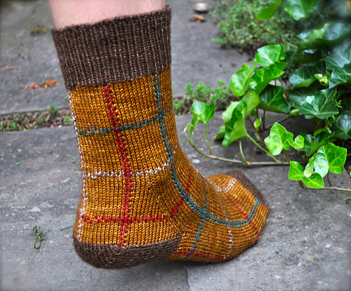 Ravelry: Thistle and Forest Plaid Socks pattern by Lorilee Beltman