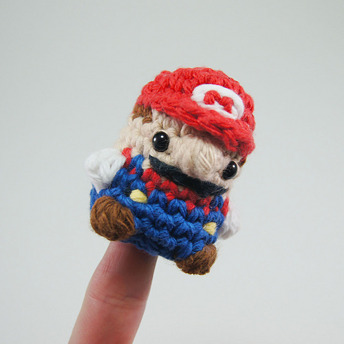 Ravelry: Super Mario Amigurumi Finger Puppet pattern by LouiesLoops