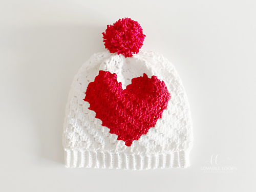 Ravelry: c2c Heart Hat pattern by Melissa Hassler