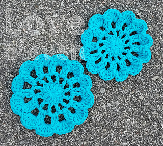 Ravelry: Mandy's Reverse Scalloped Coasters pattern by Kate Sinclair