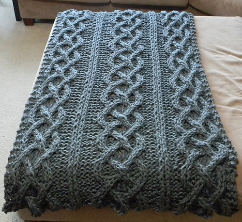 Ravelry: Big Chunky Cable Knit Blanket pattern by Theresa Boyce