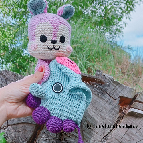 Ravelry: BTS BT21 Mang Mask AMIGURUMI pattern by Luna Lana Handmade