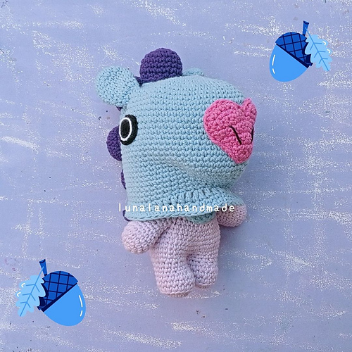Ravelry: BTS BT21 Mang Mask AMIGURUMI pattern by Luna Lana Handmade