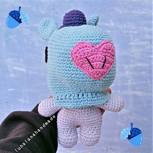 Ravelry: BTS BT21 Mang Mask AMIGURUMI pattern by Luna Lana Handmade
