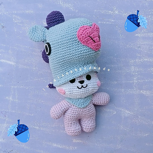 Ravelry: BTS BT21 Mang Mask AMIGURUMI pattern by Luna Lana Handmade