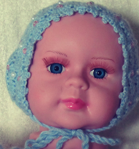 Ravelry: LuvinSloth's Aubrey's Baby Blue Shell Bonnet