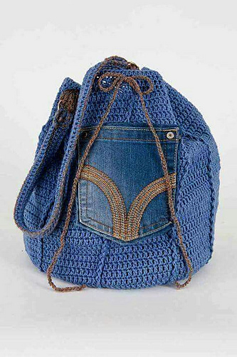Ravelry: Denim drawstring bag 276 pattern by Luz Mendoza