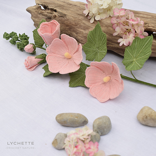 Ravelry: Hollyhock Flower pattern by Lychette Crochet Nature