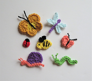 Ravelry: Insect Appliques pattern by On a Whim by Lynn