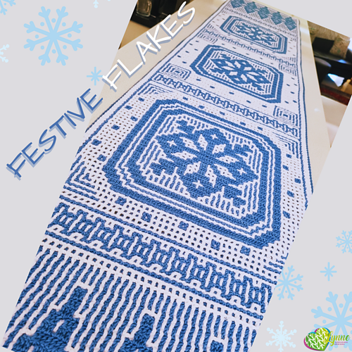 Ravelry: Festive Flakes Table Runner pattern by Lynne Adriaanse