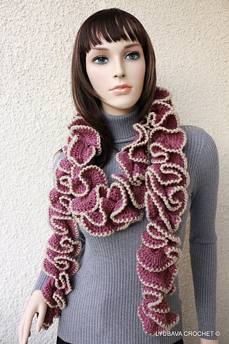 Ravelry: Ruffle Scarf Unique Design pattern by Milimagfa