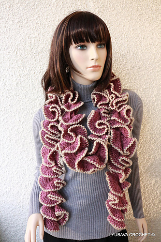 Ravelry: Ruffle Scarf Unique Design pattern by Milimagfa