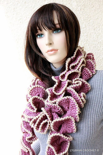 Ravelry: Ruffle Scarf Unique Design pattern by Milimagfa