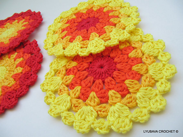 Ravelry: LyubavaCrochet's Easter Crochet Coasters Set Ready To Ship