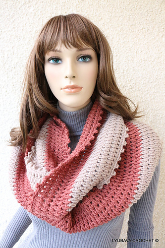 Ravelry: LyubavaCrochet's Circle Crochet Scarf Two Elegant Beige Colors