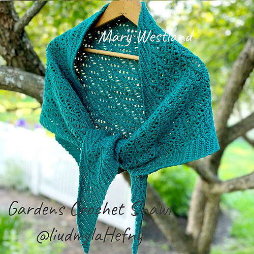 Ravelry: Gardens Crochet Shawl pattern by Liudmyla Hefny