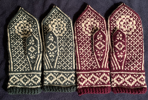 Ravelry: Emma's Ice Flower Mittens pattern by Runningyarn