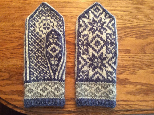 Ravelry: Emma's Ice Flower Mittens pattern by Runningyarn