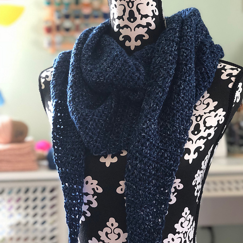 Ravelry: Jeans Triangle Scarf pattern by Debbie Field