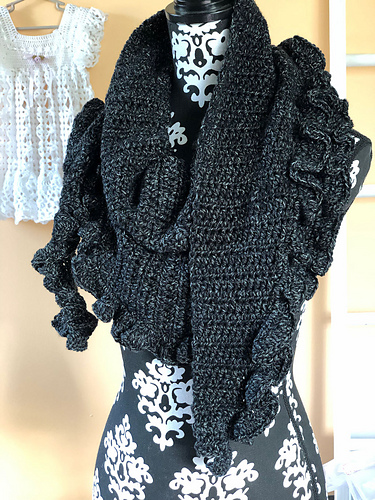 Ravelry: Provence Ruffled Shawl pattern by Debbie Field