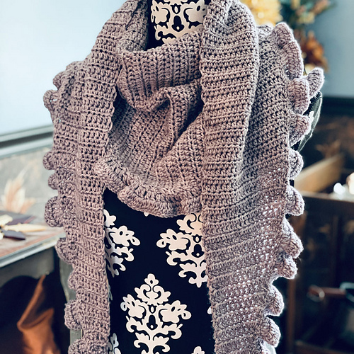 Ravelry: Provence Ruffled Shawl pattern by Debbie Field