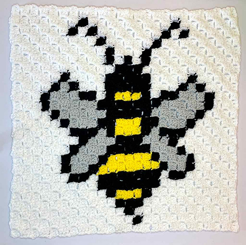 Ravelry: Bumble Bee C2C Blanket Square pattern by Debbie Field