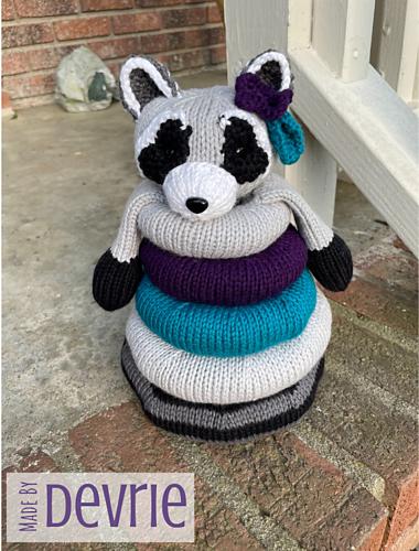 Ravelry: Raccoon Stacking Ring Toy pattern by MadeByDevrie