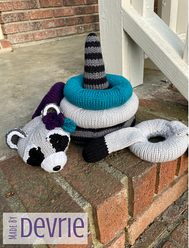 Ravelry: Raccoon Stacking Ring Toy pattern by MadeByDevrie