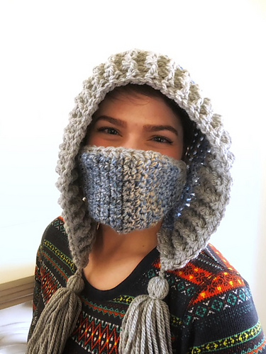 Ravelry: Snow Day Hood with Mask pattern by Pam Grice