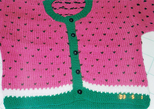 Ravelry: Watermelon Wedge Hat & Cardigan Sweater pattern by Lisa McFetridge