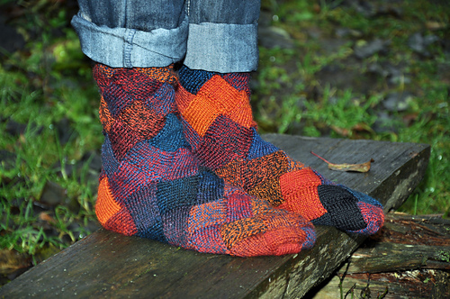 Ravelry: Royal Entrelac socks pattern by Baiba Jautaiķe
