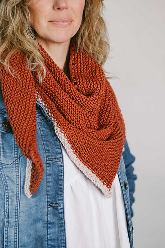 Ravelry: Just Getting Started Triangle Scarf pattern by Jess Coppom