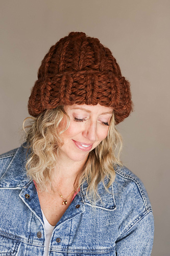 Ravelry: Knit Flat Chunky Hat pattern by Jess Coppom