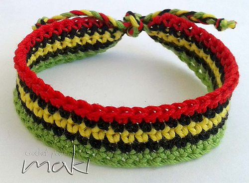 Ravelry: Rastafari bracelets pattern by CraftyLady