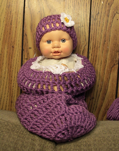 Ravelry: Triple Crochet Newborn Cocoon and Hat pattern by Lindsey Knitter