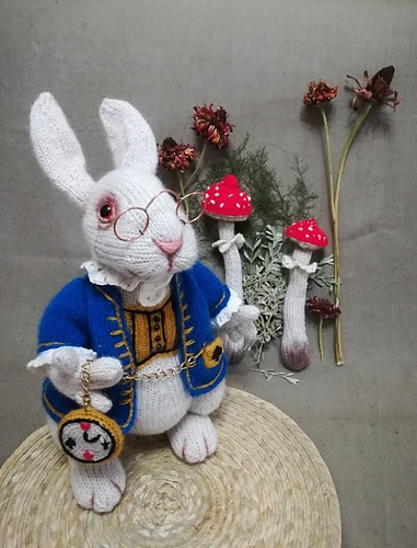 Ravelry: Knitted White Rabbit (Alice in Wonderland) pattern by Olga ...