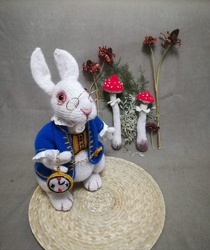 Ravelry: Knitted White Rabbit (Alice in Wonderland) pattern by Olga ...